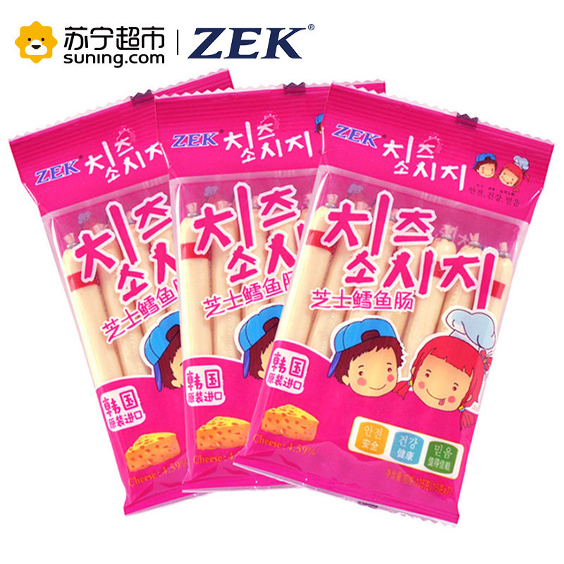 ZEK芝士鱈魚腸105g韓國進口休閒零食即食魚腸泡麵伴侶 | 香港蘇寧 SUNING